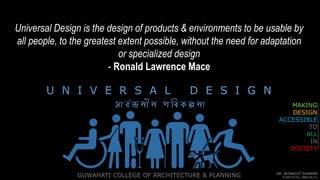 UNIVERSAL DESIGN - Introduction & Principles | PPT
