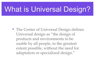 Universal design ppt | PPT