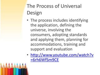 Universal design and education | PPTX