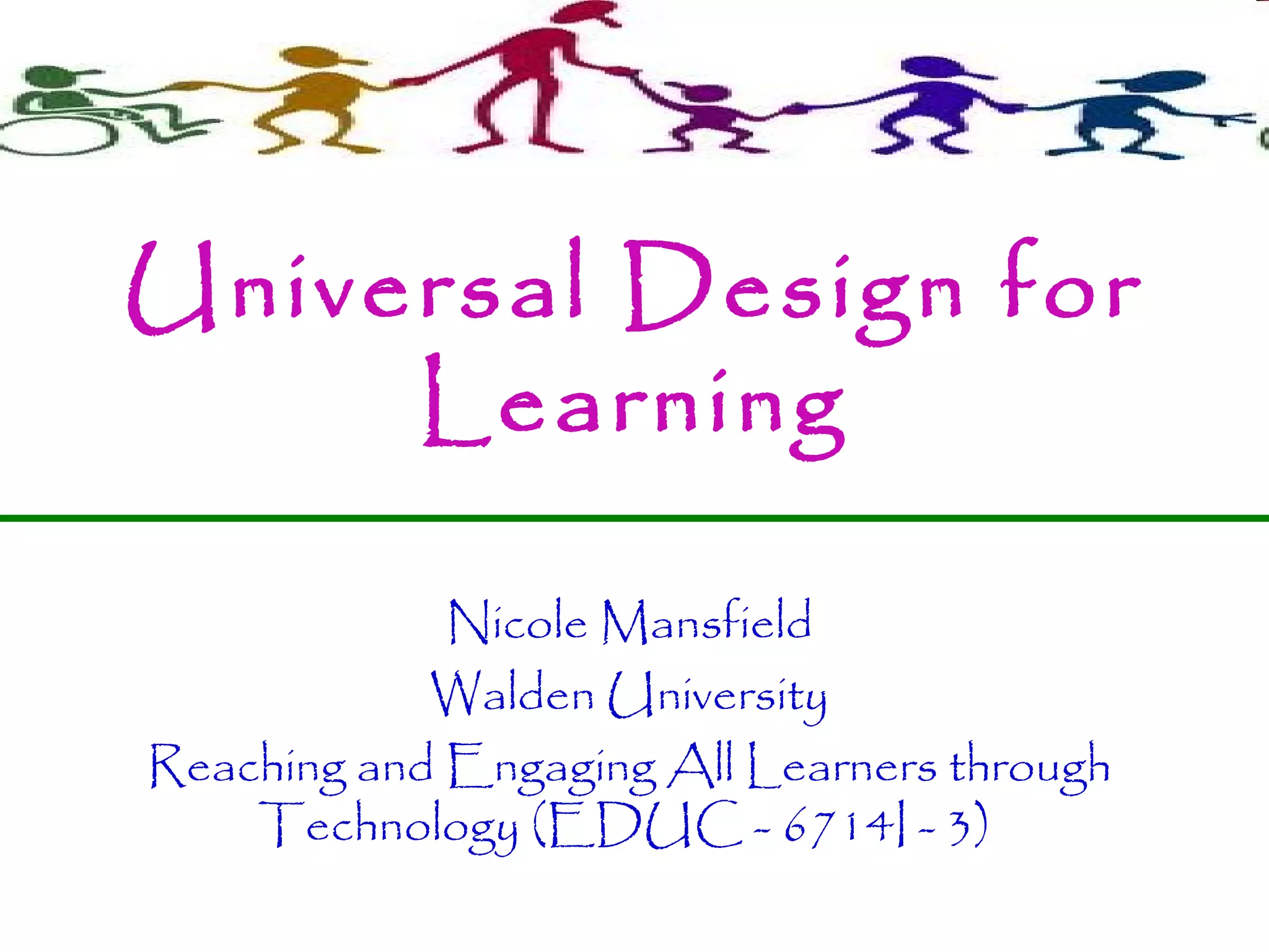 Universal design for learning | PPT