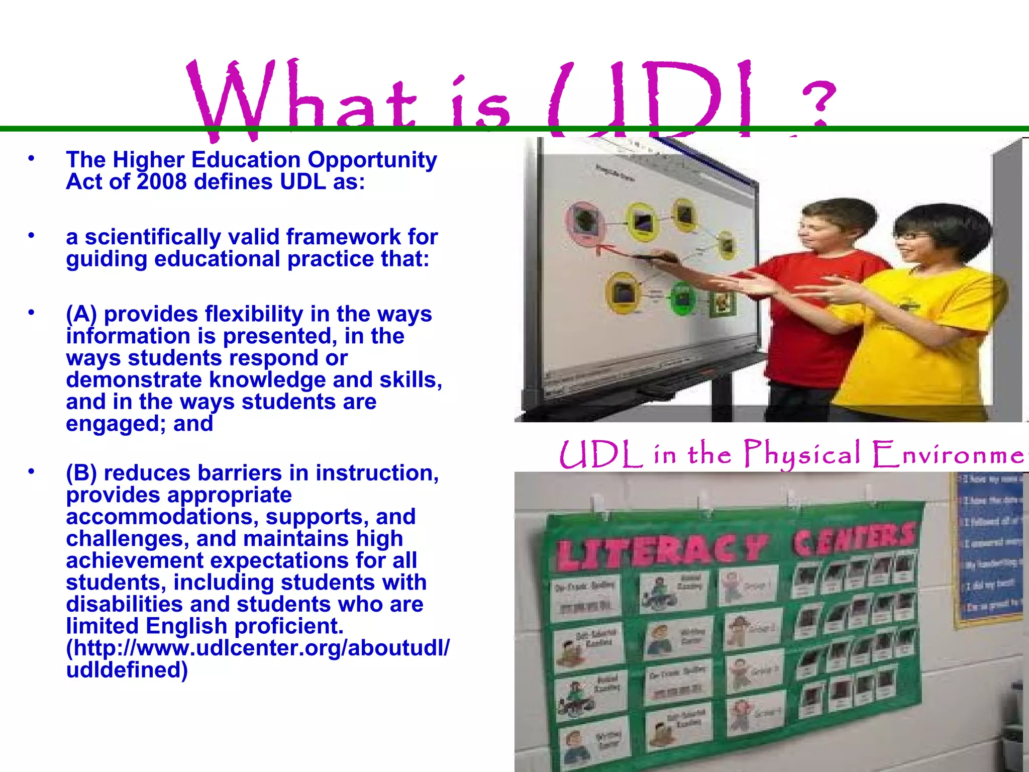Universal design for learning | PPT