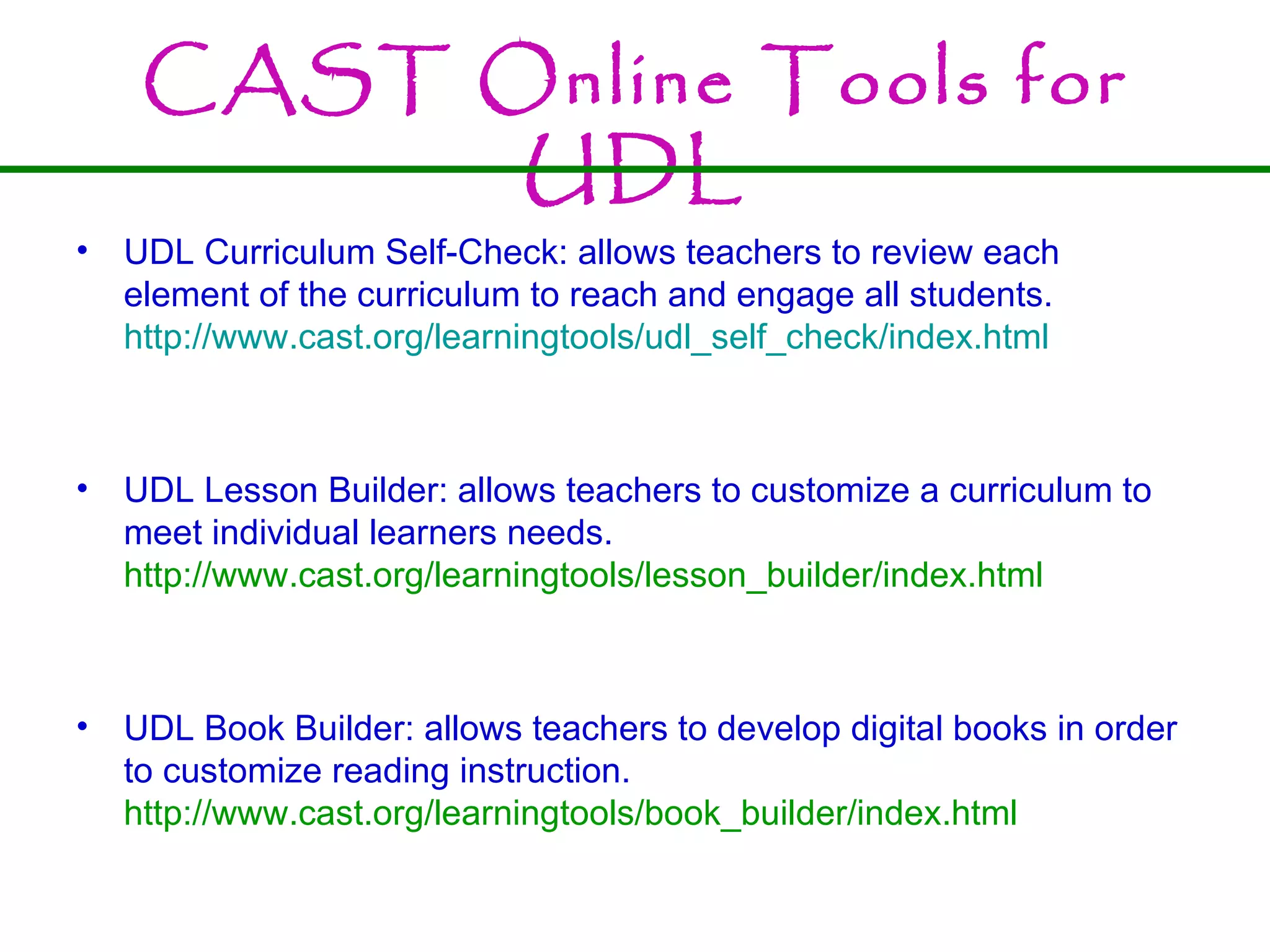 Universal design for learning | PPT