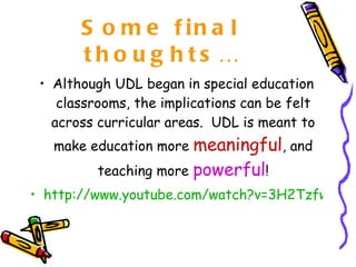 Universal design for learning | PPT