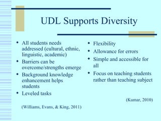 Universal design for learning | PPT