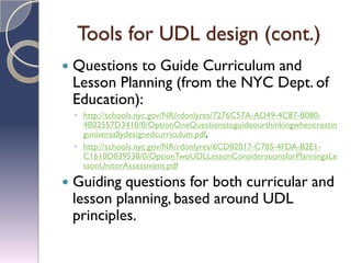 Universal design for learning | PPTX