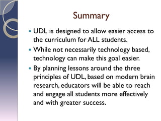 Universal design for learning | PPTX