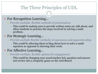 Universal design for learning presentation | PPTX