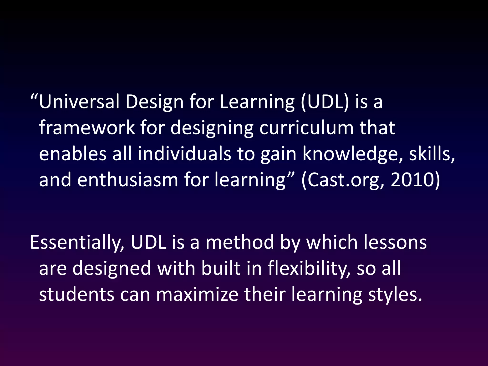 Universal design for learning (udl) | PPTX