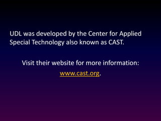 Universal design for learning (udl) | PPT