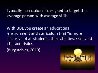 Universal design for learning (udl) | PPT