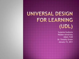 Universal design for learning (udl) | PPTX