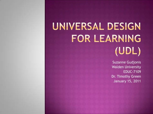Universal design for learning (udl) | PPTX
