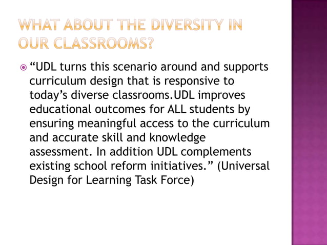 Universal design for learning (udl) | PPTX