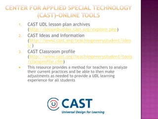 Universal design for learning (udl) | PPTX