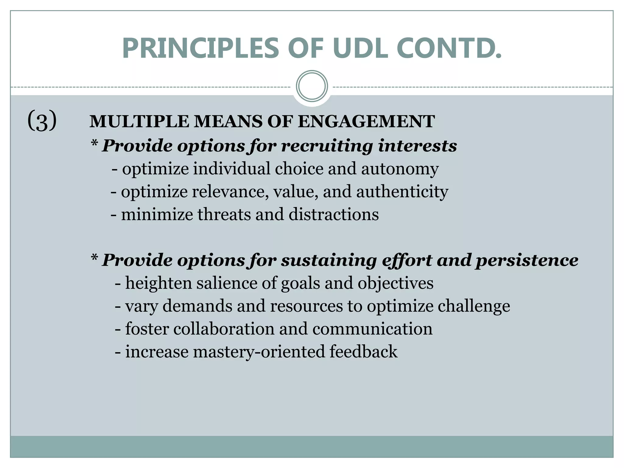 Universal design for learning (udl) | PPTX