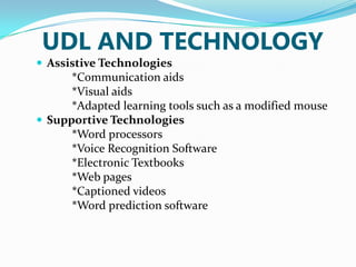 Universal design for learning (udl) | PPT