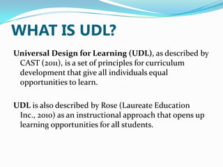 Universal design for learning (udl) | PPTX