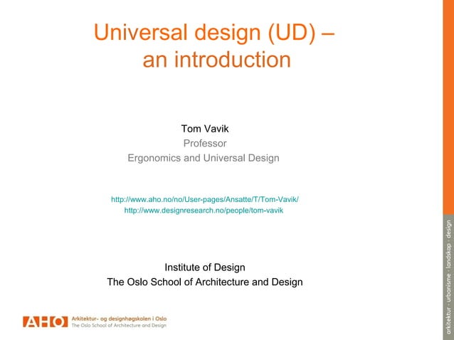 Universal Design (UD) - And Introduction | PPT
