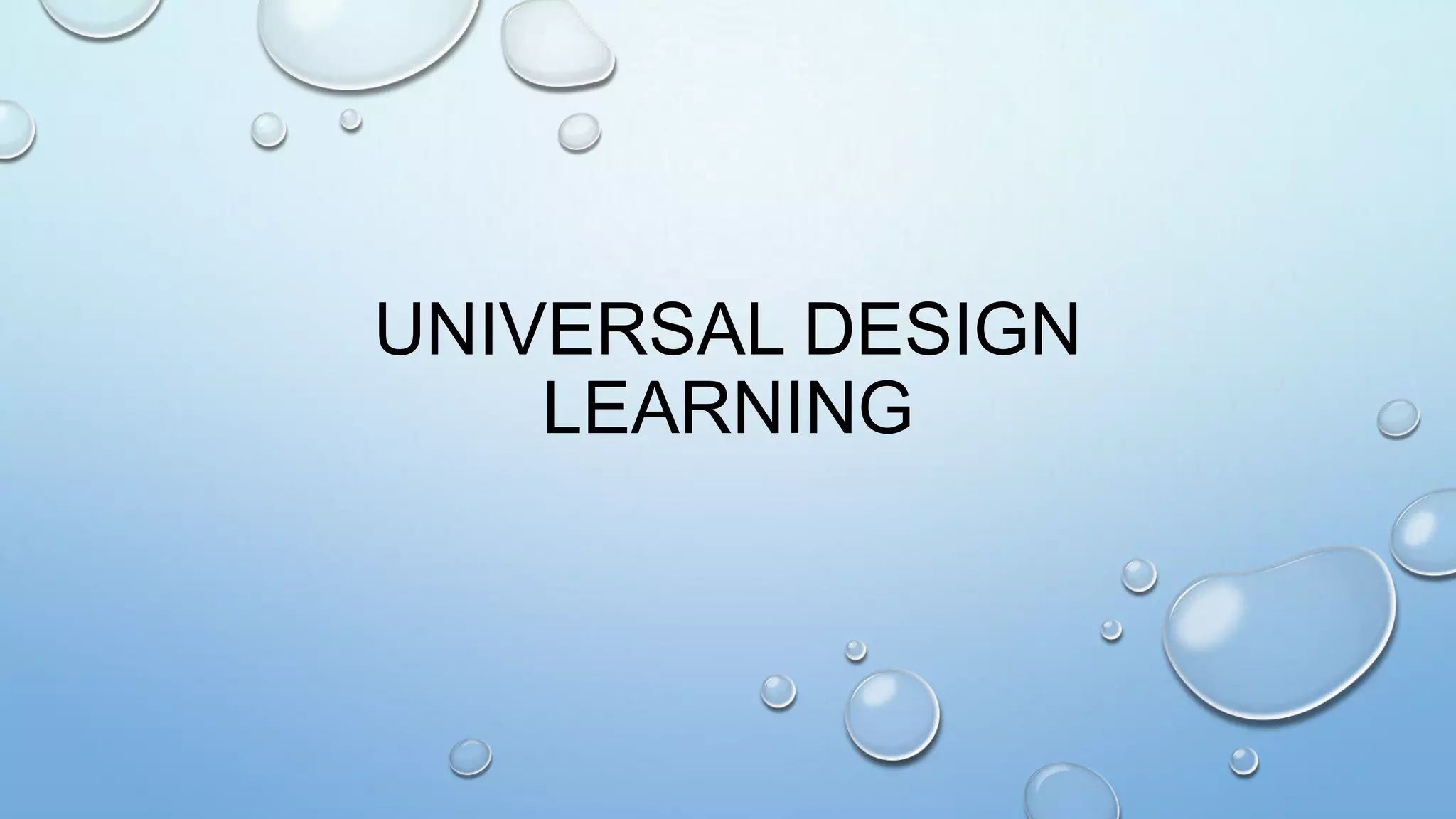 Universal design learning | PPT