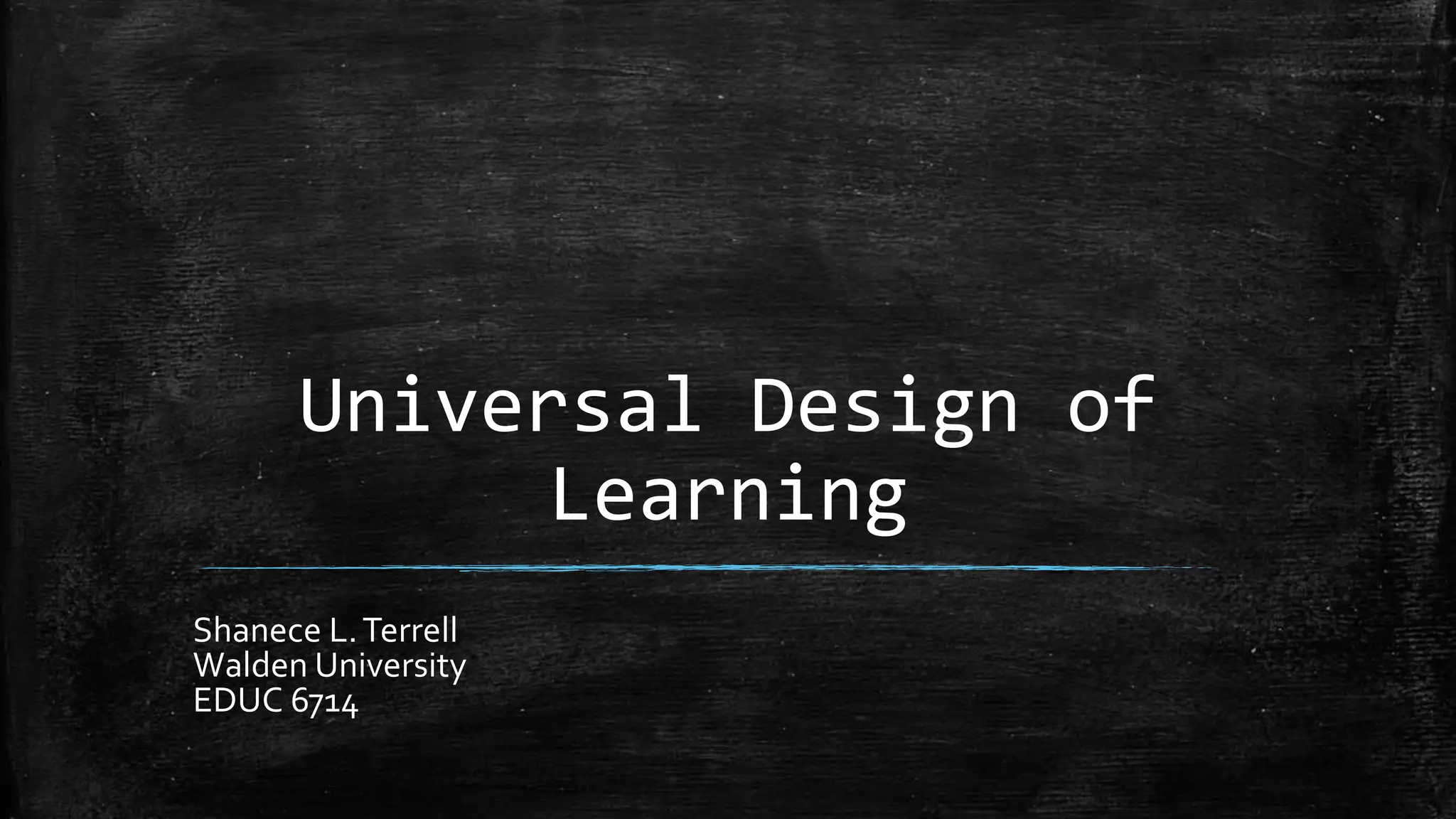 Universal design of learning | PPT