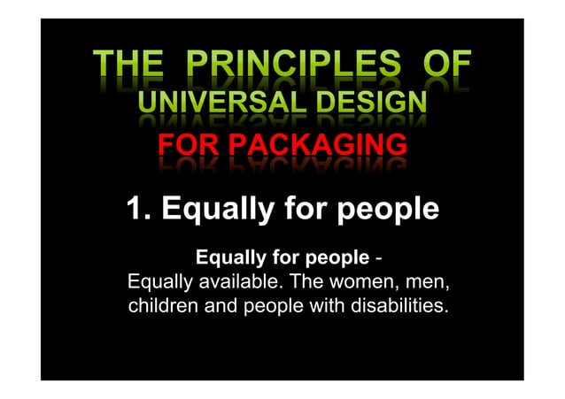 Universal design packaging 2012 | PPT