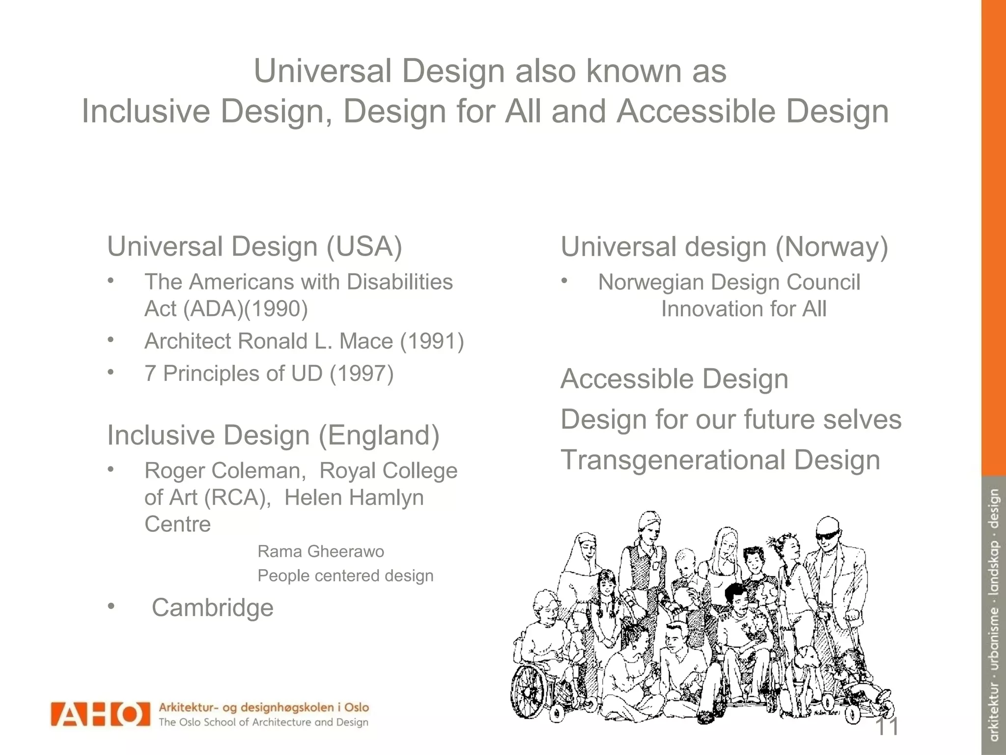 Universal Design (w/ architectural examples) | PPT | Technology & Computing