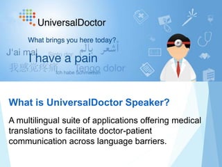 Universal Doctor Speaker Product Presentation | PPTX