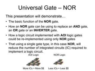 Universal Gate ppt to design digital logic circuit | PPT