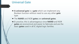 Universal gates electronic | PPTX