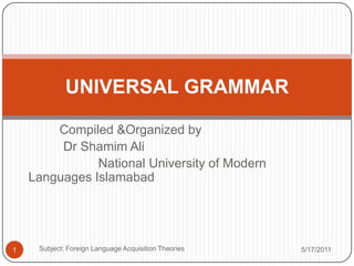 Universal grammar | PPTX