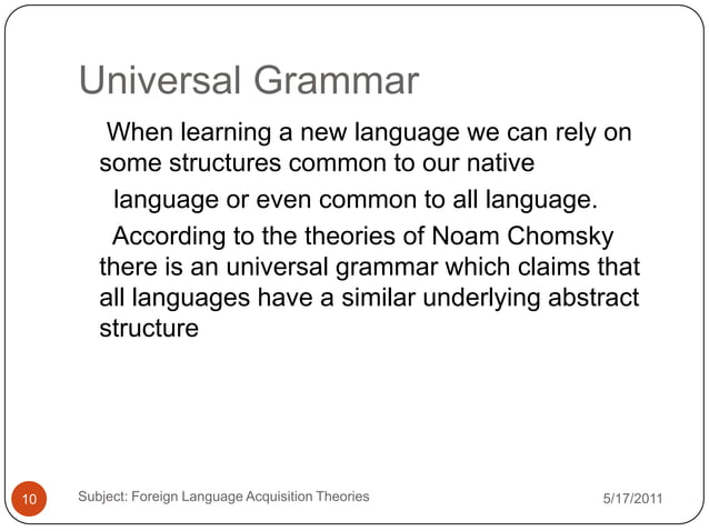 Universal grammar | PPTX