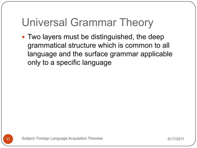 Universal grammar | PPTX