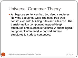 Universal grammar | PPTX