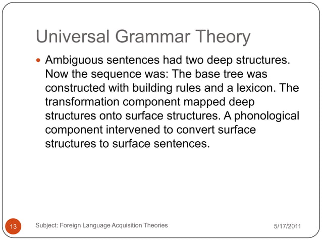 Universal grammar | PPTX