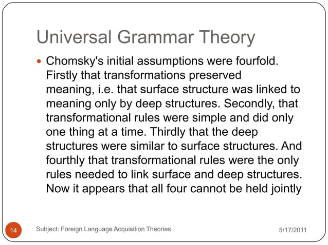 Universal grammar | PPTX