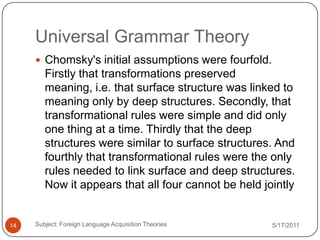 Universal grammar | PPT