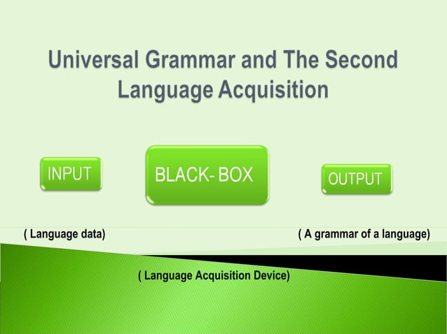 Universal grammar | PPT