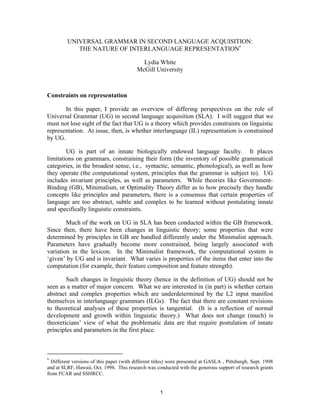 Universal grammar | PDF