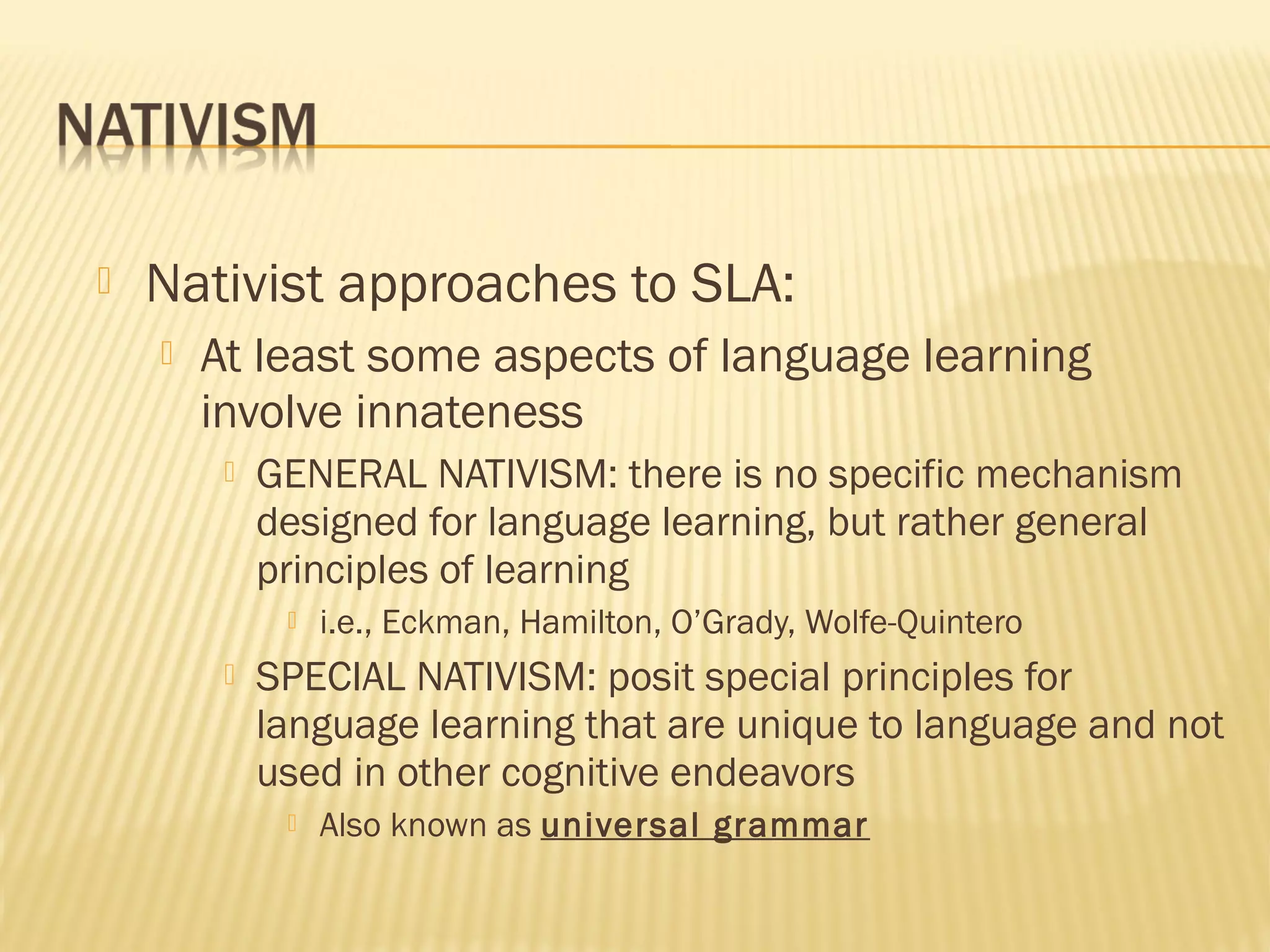 Universal grammar med | PPT