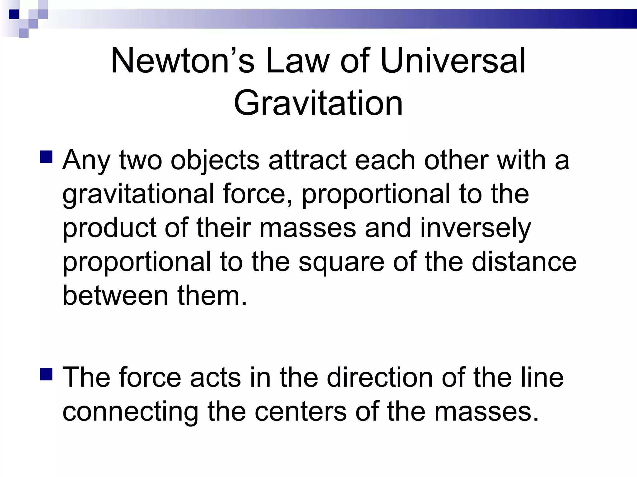 Law of Universal Gravitation | PPT