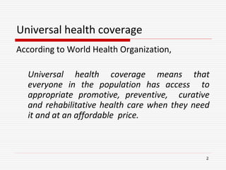 Universal health coverage | PPTX