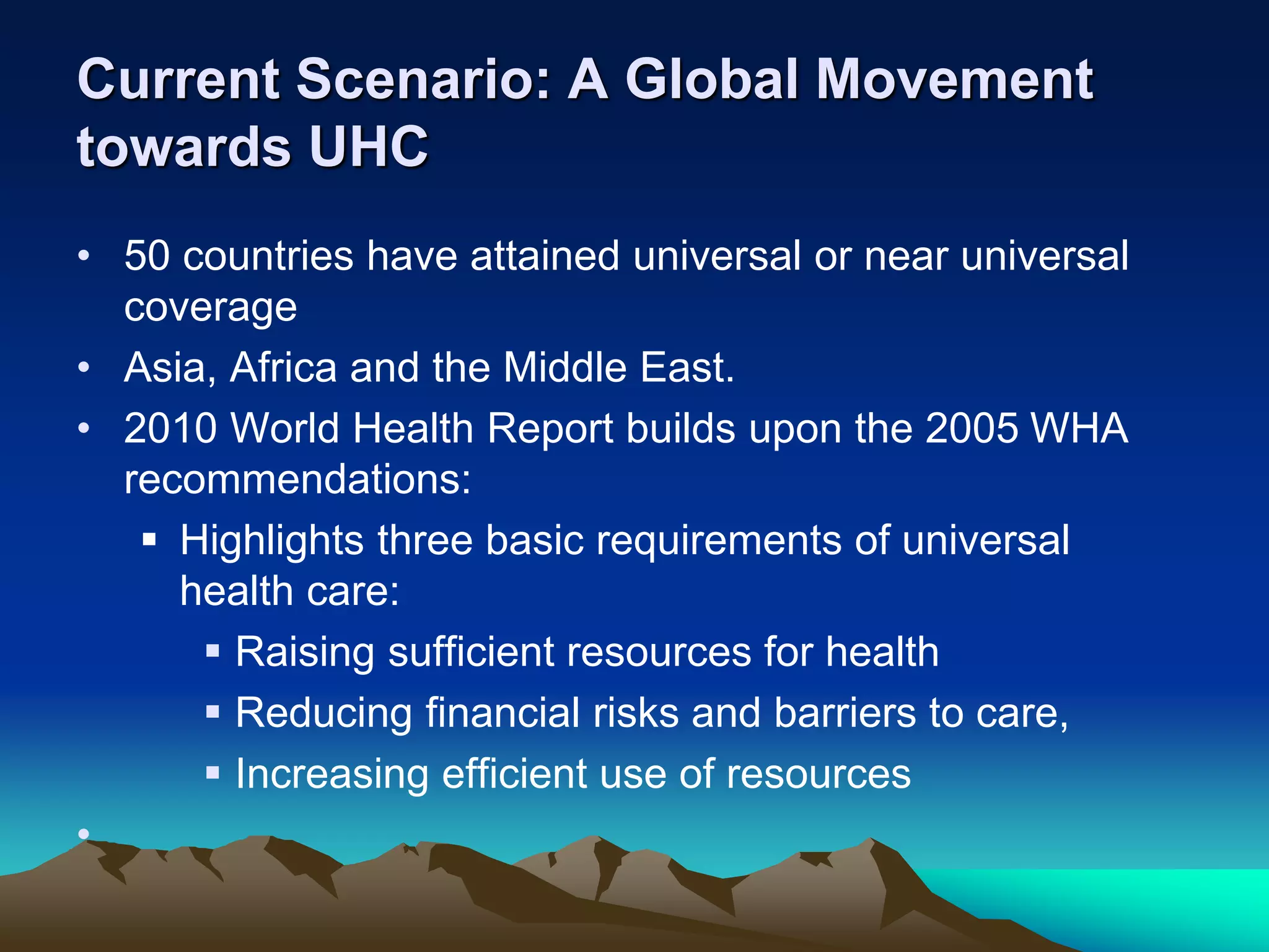 Universal health coverage concept and vision for india | PPTX