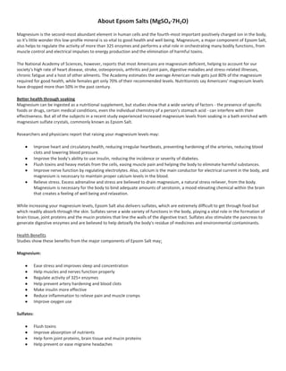 epsom salt benefits | PDF