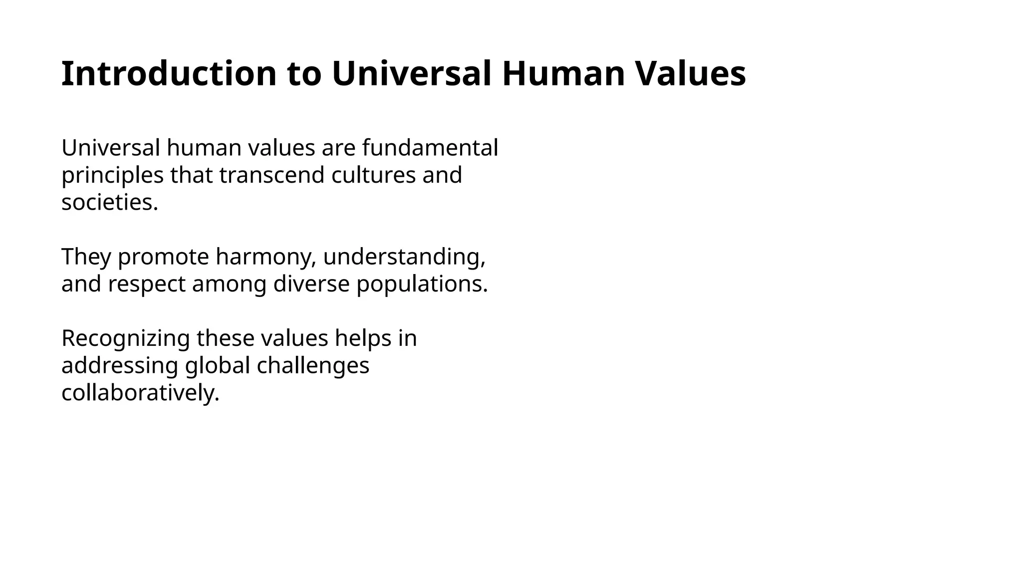 Universal Human Values Universal Human Values | PPTX