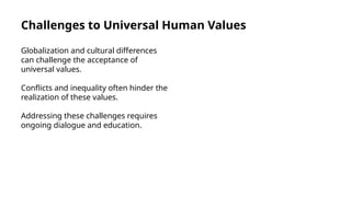 Universal Human Values Universal Human Values | PPTX