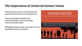 Universal Human Values IN ALL CONSIDERATIONS | PPT
