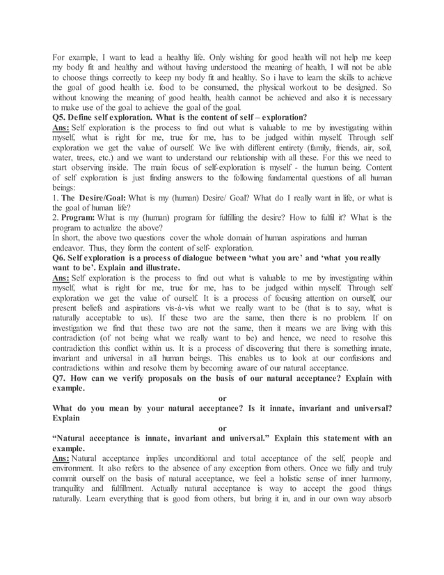 Universal human values and professional ethics notes | PDF