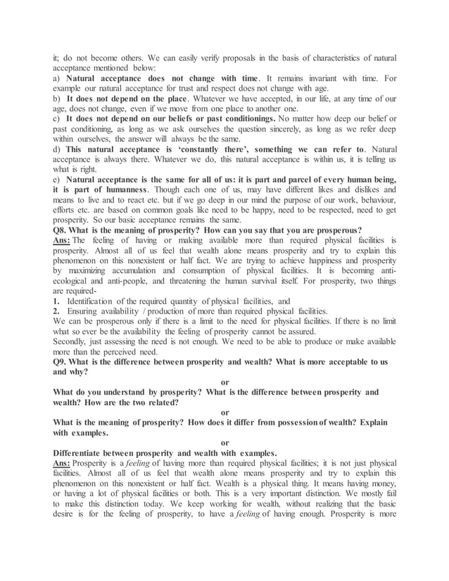 Universal human values and professional ethics notes | PDF