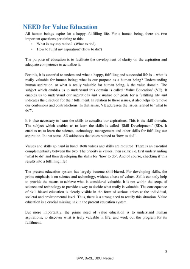 Universal Human Values Reading Material.pdf | Education industry ...