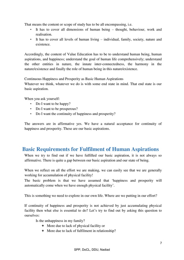 Universal Human Values Reading Material.pdf | Education industry ...